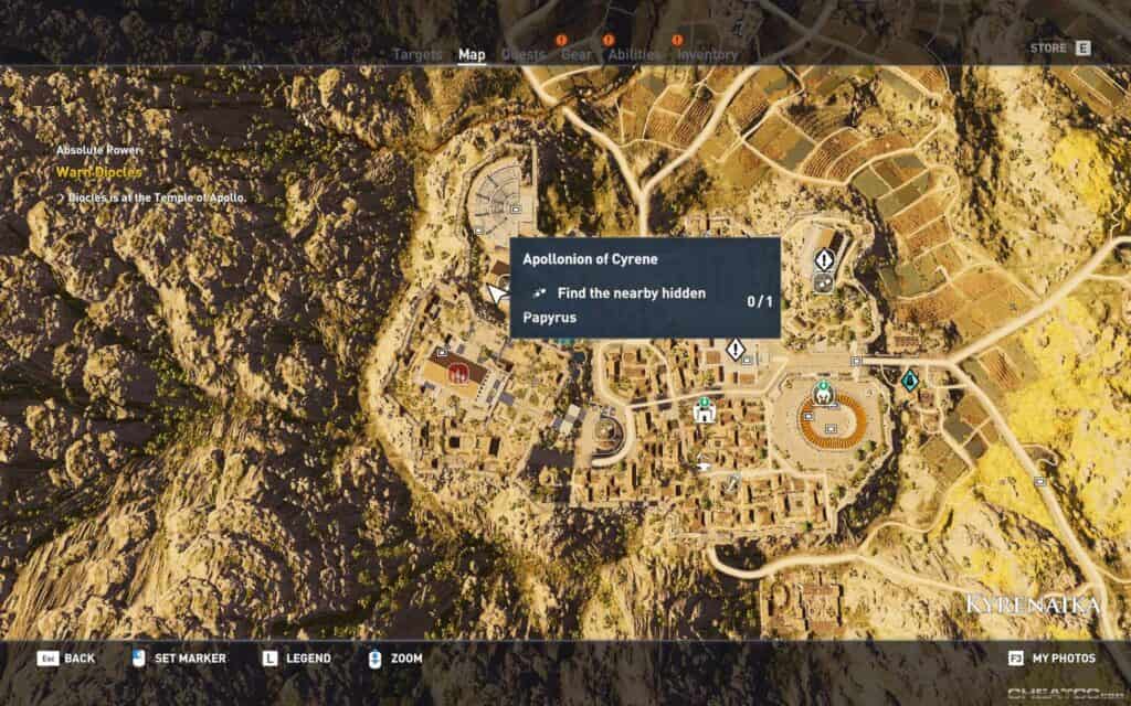 Assassin's Creed: Origins Guide & Walkthrough - Apollonion of Cyrene ...