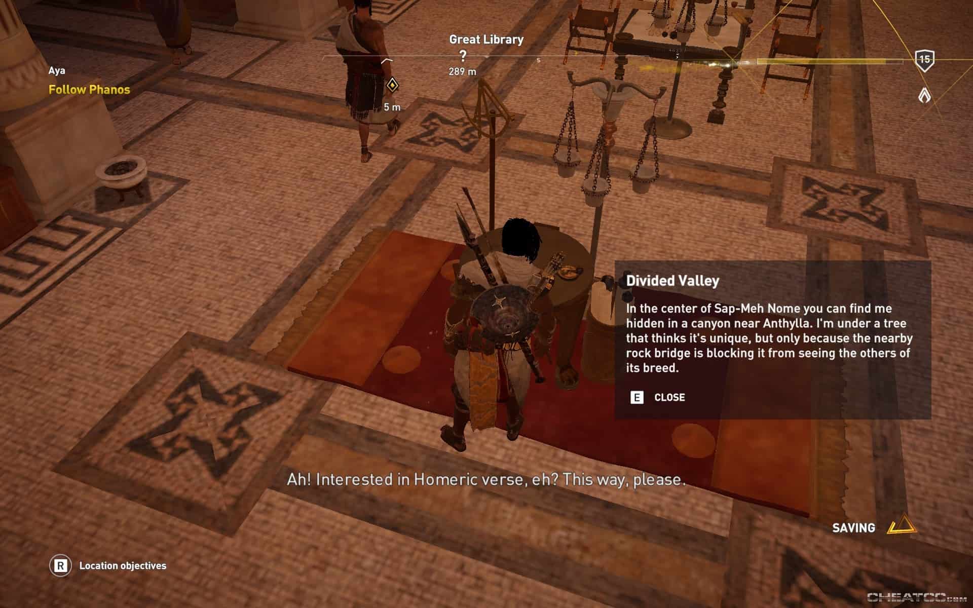 Assassin's Creed: Origins Guide & Walkthrough - Great Library (Location)