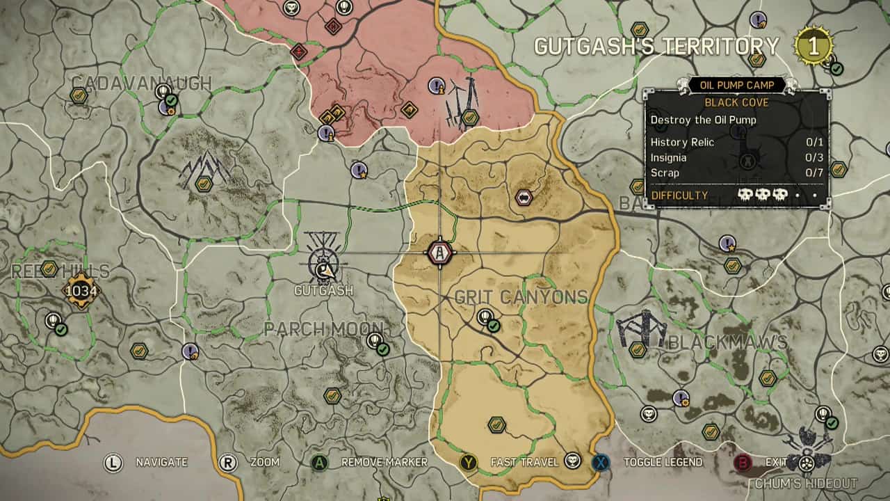 Mad Max Guide/ Walkthrough - Gutgash's Territory