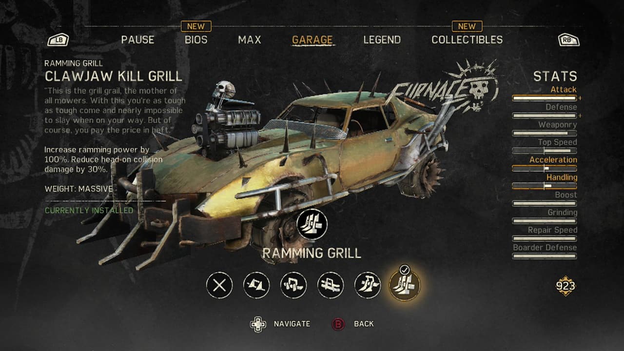 Mad Max Guide/ Walkthrough - Magnum Opus Upgrades
