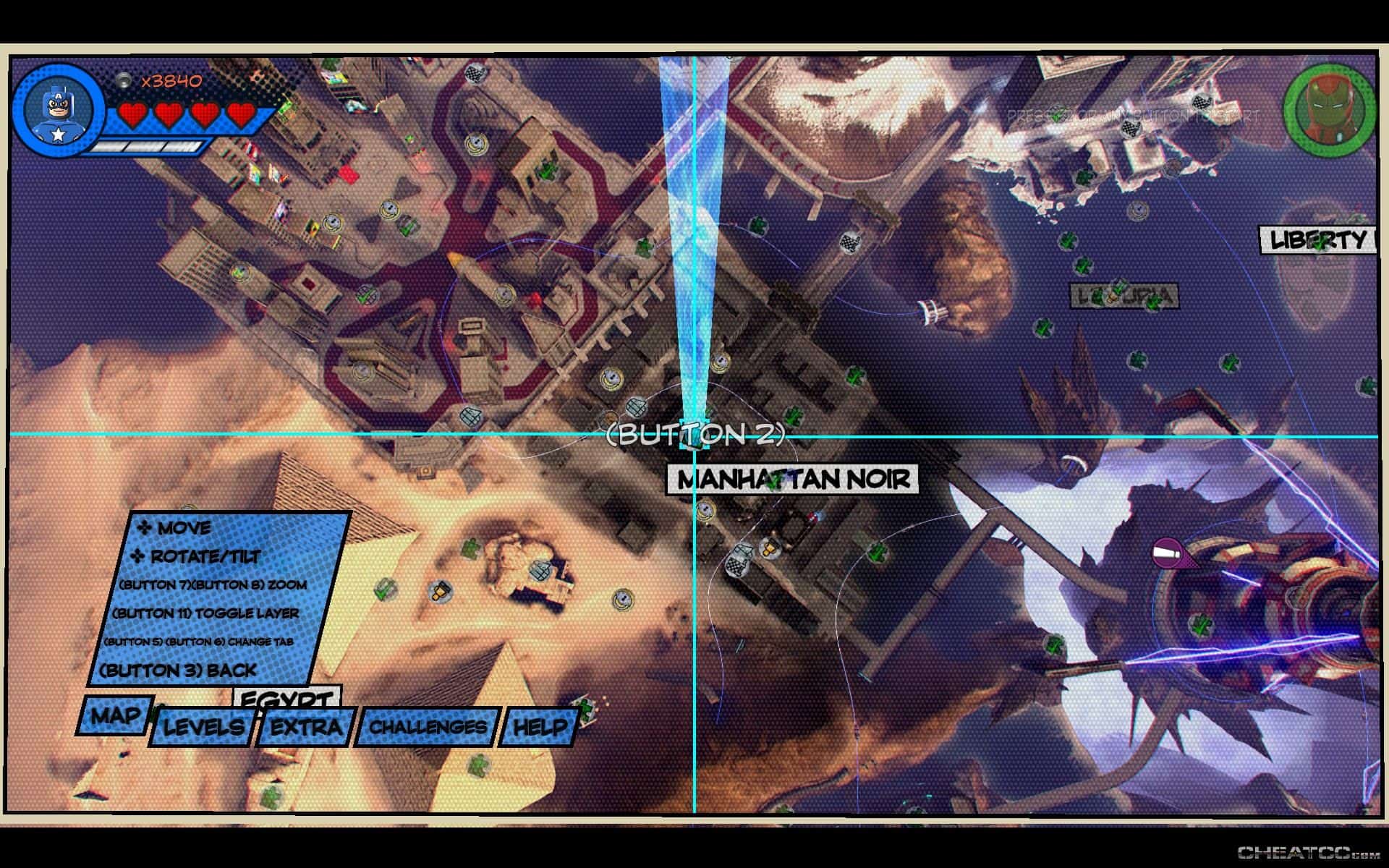 Lego Marvel Superheroes Map