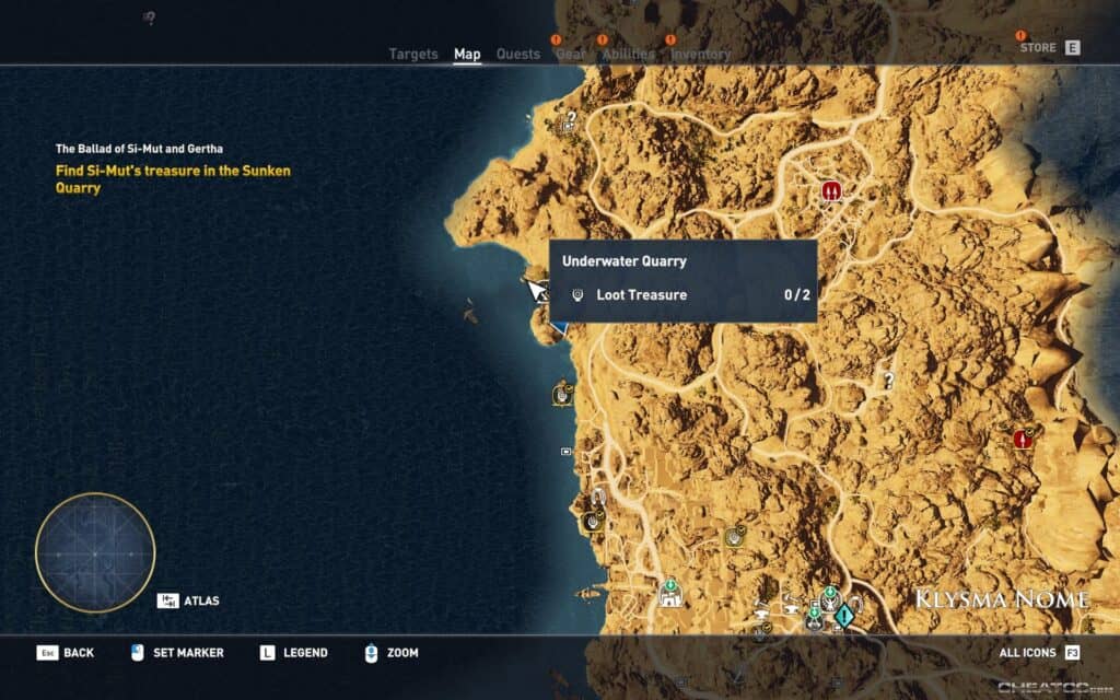 Assassin's Creed: Origins Guide & Walkthrough - Underwater Quarry ...