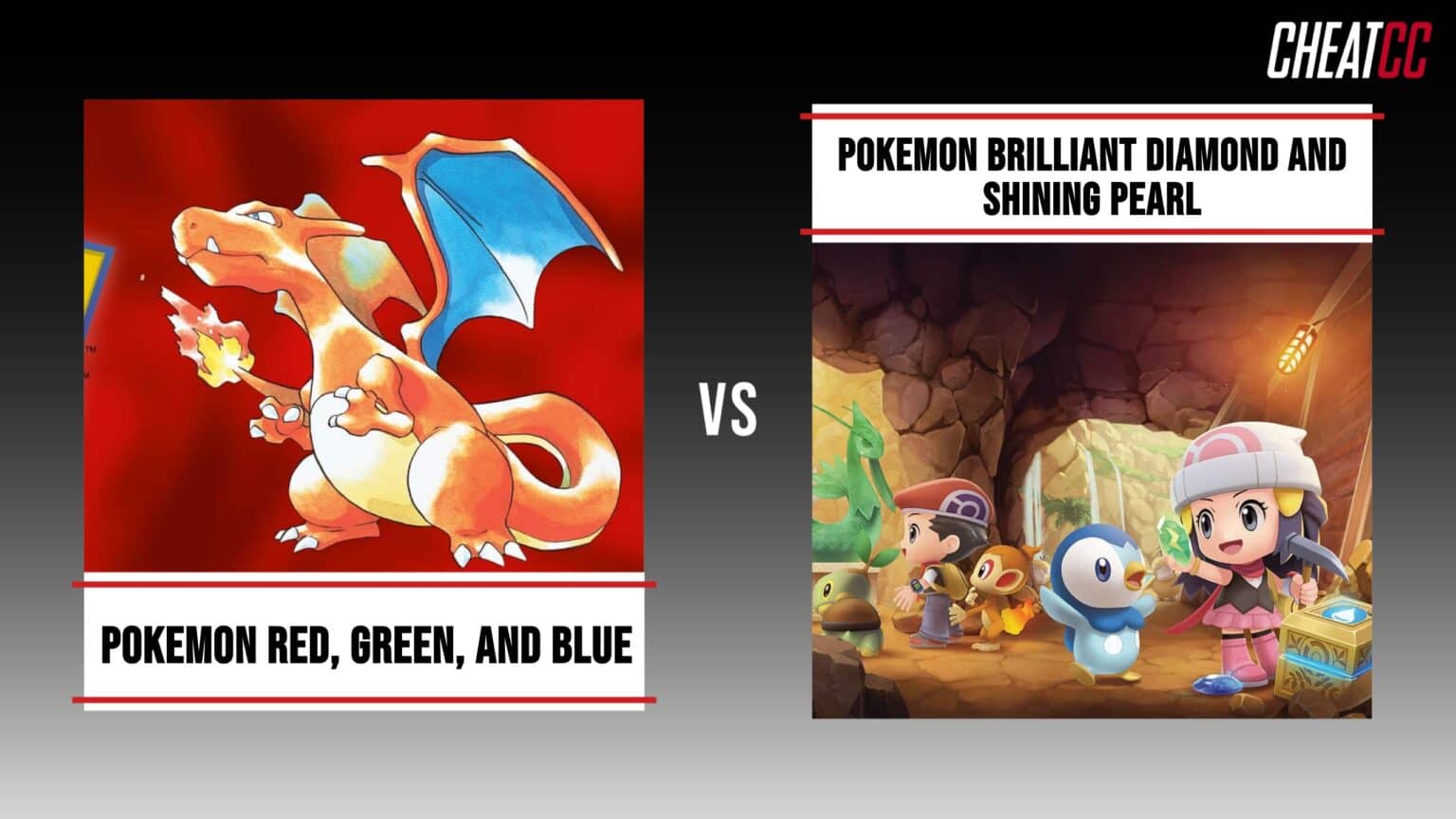 Pokémon Red, Green & Blue vs. Pokémon Brilliant Diamond & Shining Pearl ...