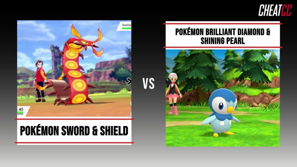 Pokémon Sword & Shield vs. Pokémon Brilliant Diamond & Shining Pearl ...