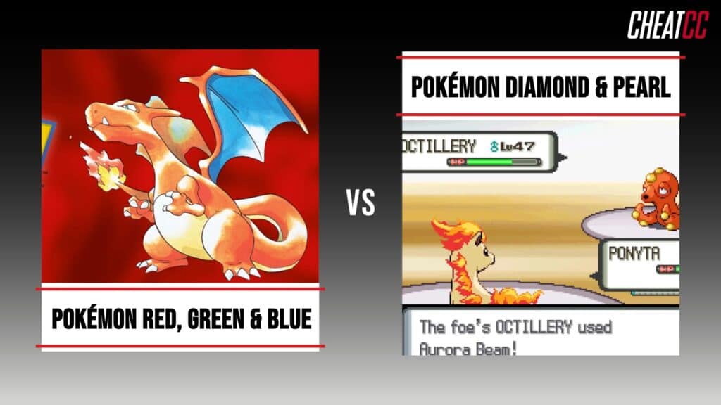 Pokémon Red, Green & Blue vs. Pokémon Diamond & Pearl: Full Comparison ...