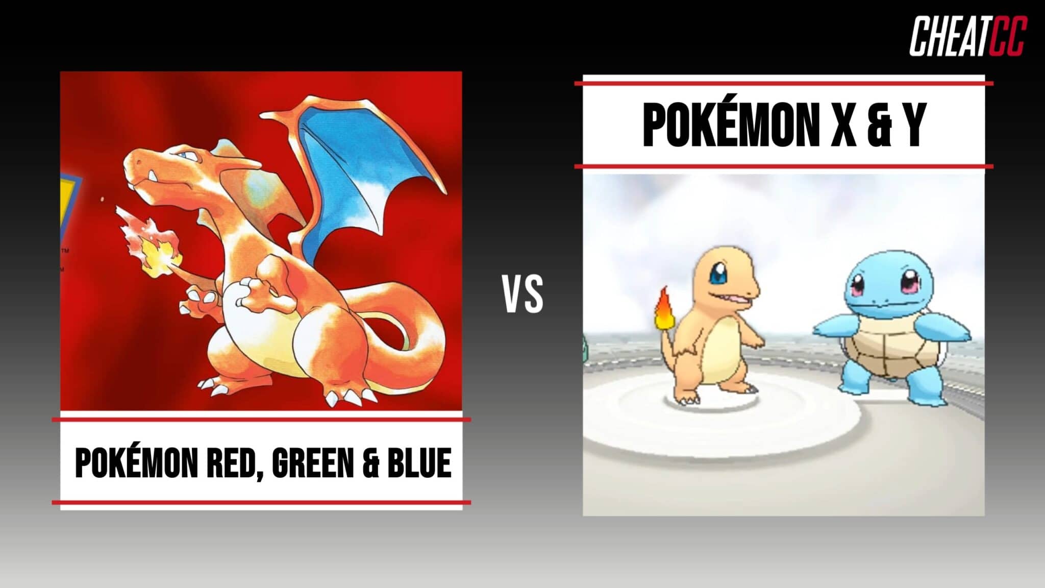 Pokémon Red, Green, & Blue vs. Pokémon X & Y: Full Comparison - Cheat ...