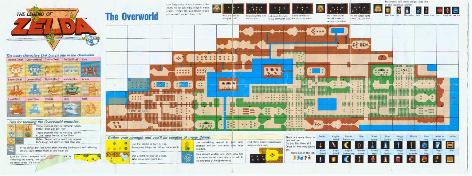 The Legend of Zelda - All Hyrule Maps in Chronological Order - Cheat ...
