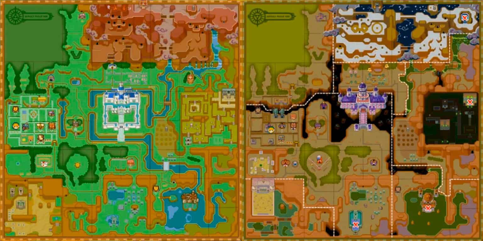 The Legend of Zelda - All Hyrule Maps in Chronological Order - Cheat ...