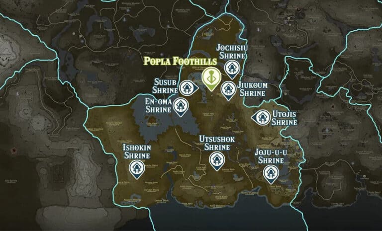 The Legend of Zelda: Tears of the Kingdom - All Shrine Locations ...
