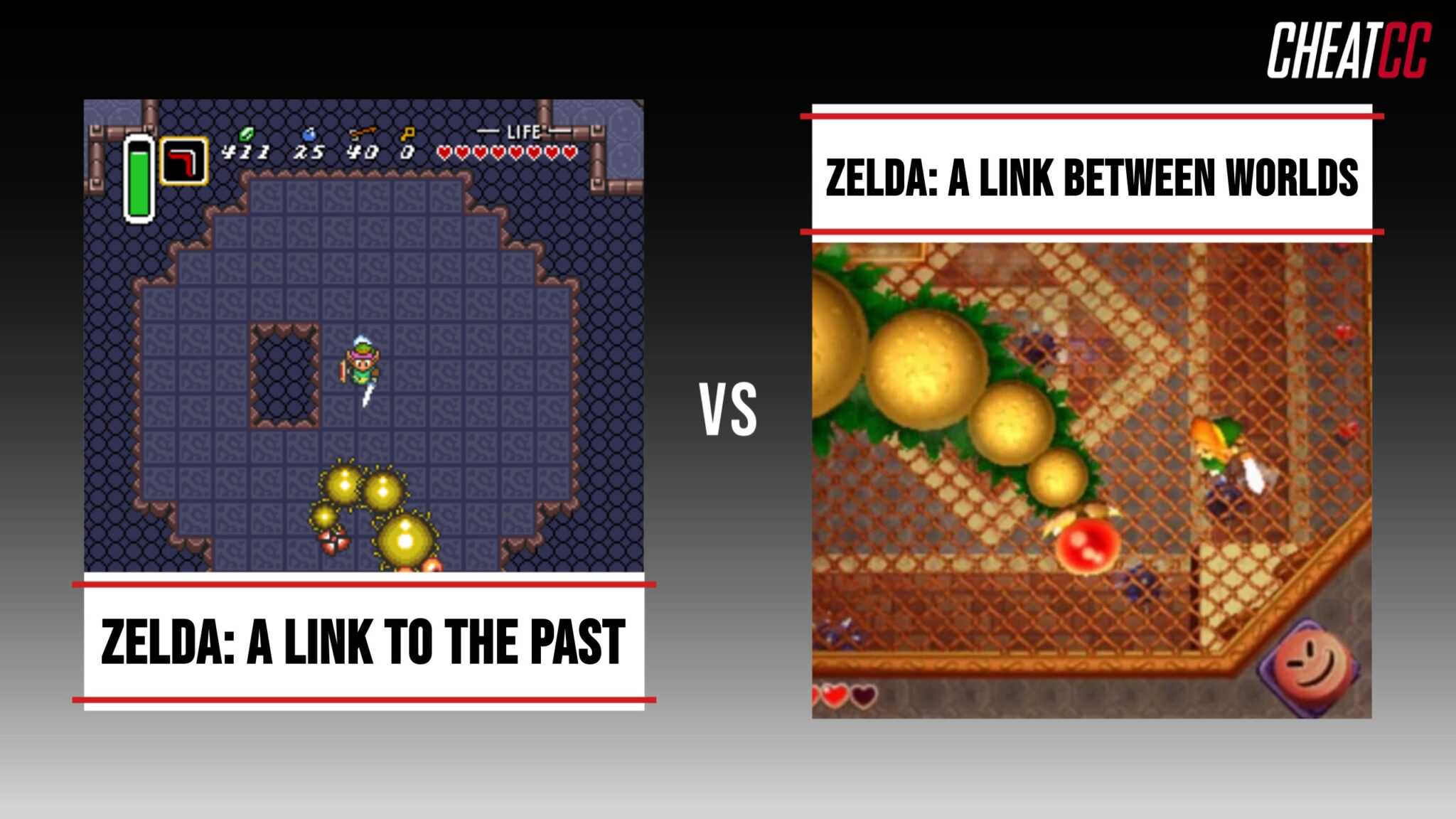 Zelda: A Link to the Past vs Zelda: A Link Between Worlds - What are the Differences? - Cheat ...